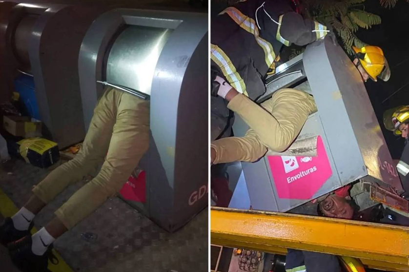 Man Rescued After Getting Stuck Headfirst in Anti-Vandal Trash ...